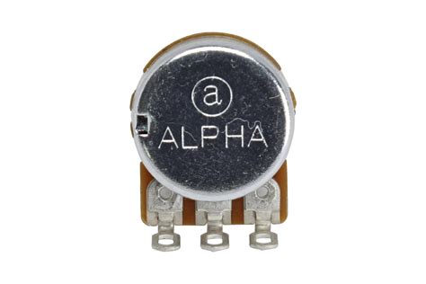 Alpha Mini B500k Linear Split Shaft Metric Coarse Spline Potentiometer Philadelphia Luthier