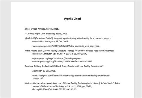 Works Cited Page ~ How To Do It Right