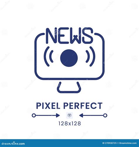 News Streaming Black Solid Desktop Icon Stock Vector Illustration Of Media Show 270930725