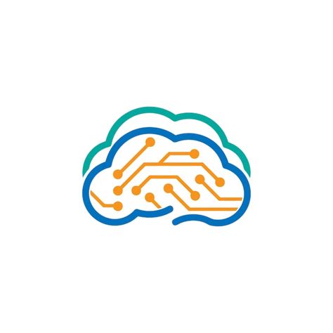 premium vector digital brain tech logo