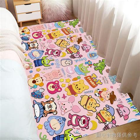 熱賣可愛卡通大面積滿鋪床邊毯網紅兒童房地毯家居入戶門吸水墊 蝦皮購物