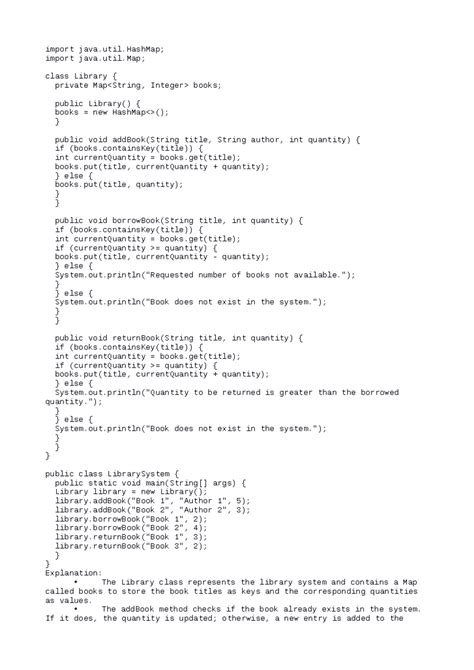 assignment import java util import java util class library