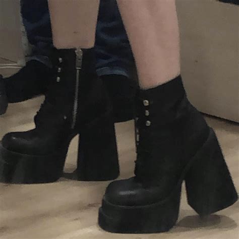 reserved ୨୧ super sick unif brat boots ୨୧ Depop