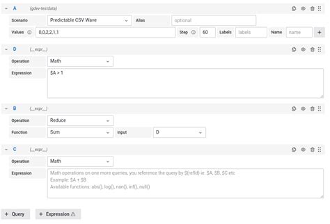 Server Side Expressions Remove Operation Drop Down From Each Operation · Issue 37167 · Grafana