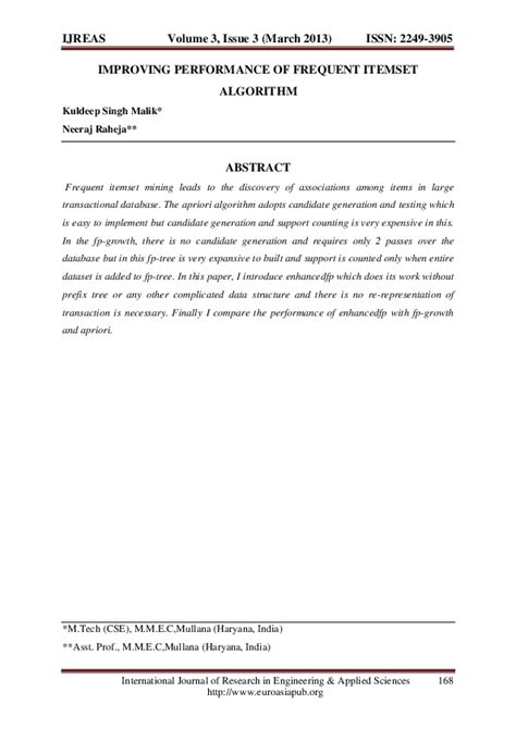 pdf 1 improving performance of frequent itemset algorithm