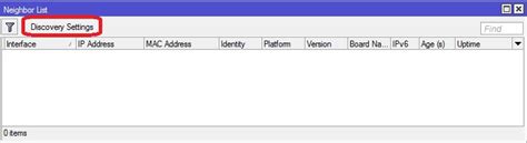 Knowledge Area Mikrotik Disable Discovery Interface