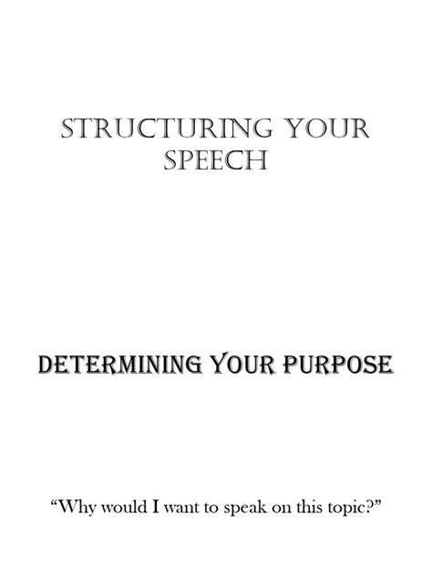 Structuring Your Speech Download Free Pdf Knowledge Cognitive Science