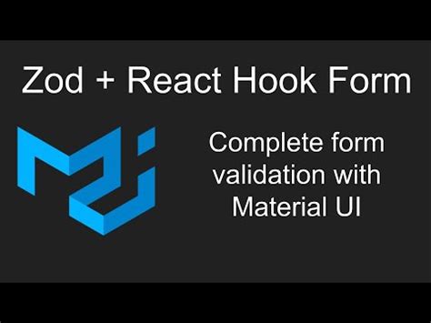 A Complete Form Validation With Zod And React Hook Form YouTube