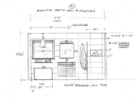 Elevation Drawings Modern Bathroom Other By Fowler Interior Design Houzz