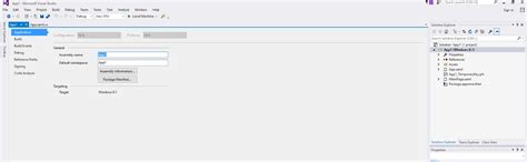 C Visual Studio 2015 Does Not Have Menu Target Framework Stack