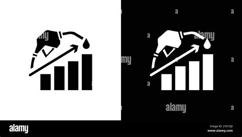 Fuel Price Increase Icon Vector Logo Set Collection Or Bundle Pack Group Stock Vector Image