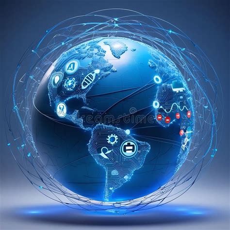Global Network Illustrating Interconnected Digital Systems Stock Illustration Illustration Of