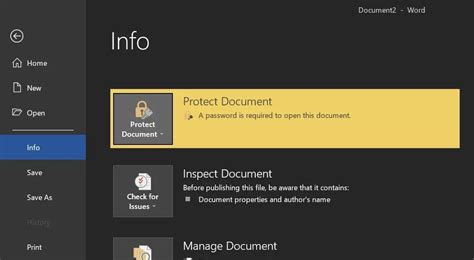 How To Protect Word Document With Password
