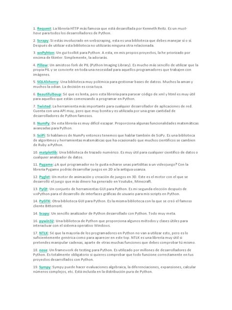 Librerias Python Pdf