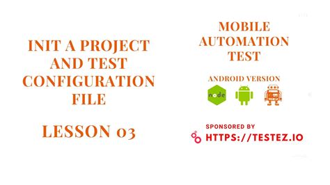 Lesson 03 Init Project And Test Configuration File Youtube