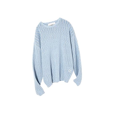 세터 이비자 네츄럴 메시드 니트 씨 블루 Satur Kream