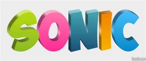 Sonic Multi Color For The New Year Text Effect Generator