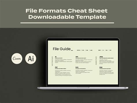 file formats guide digital file types cheat sheet etsy