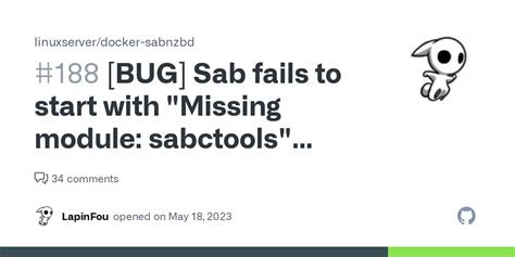 Bug Sab Fails To Start With Missing Module Sabctools Error