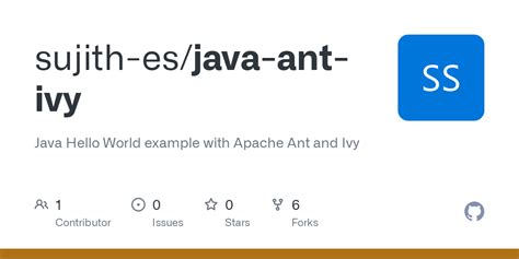 Github Sujith Esjava Ant Ivy Java Hello World Example With Apache Ant And Ivy
