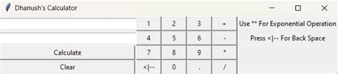 Simple Calculator Using Python Dhanush