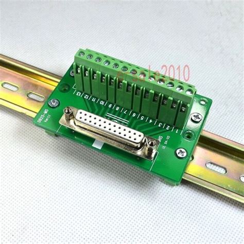 DIN Rail Mount D SUB DB25 Female Module Breakout Board Terminal Block Connector EBay