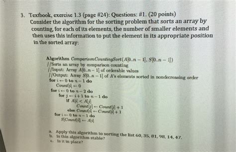 Solved Textbook Exercise Page Questions Chegg