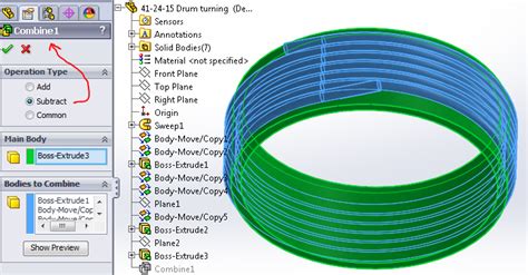 How To Subtract An Extruded Body SolidWorks AutoCAD Forums