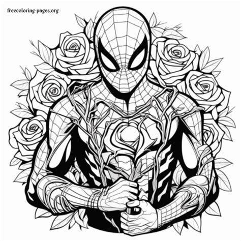 Spiderman In Love Valentine Day Coloring Pages Free Printable Free Printable Coloring Pages