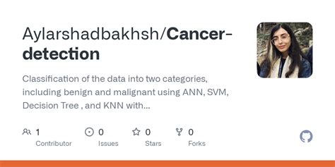 Github Aylarshadbakhshcancer Detection Classification Of The Data