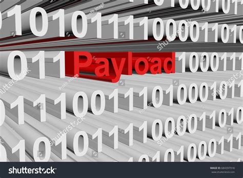payload form binary code 3d illustration stock illustration 684397918