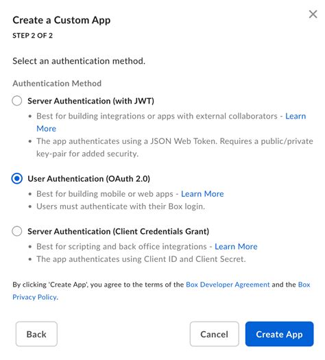 setup with oauth 2 0 box developer documentation
