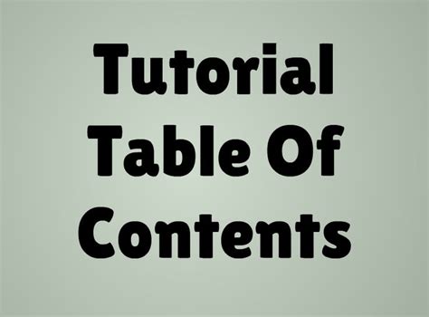 Table Of Contents Goanimate Tutorials Video Maker Tips Tutorial
