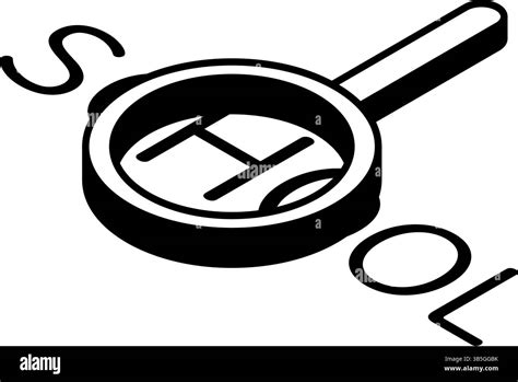 Simple Line Drawing Icon Of School Search Isometric Illustration