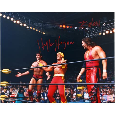 Hulk Hogan And Kevin Nash Wwe Dual Signed 16 X 20 1996 Bash At The Beach Photograph