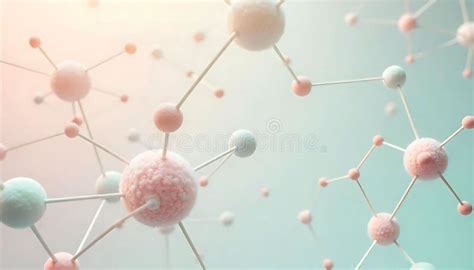 Abstract Molecular Structure Illustration With Interconnected Spheres