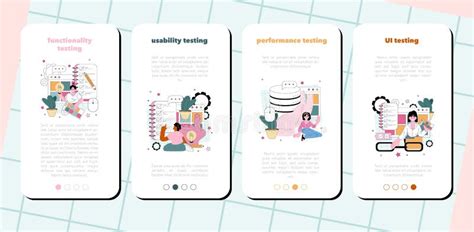 Website Testing Mobile Application Banner Set Website Code Testing