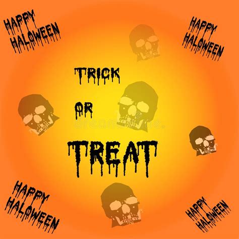 Print Happy Halloween Horror Text With Trick Or Treat Vector Stock