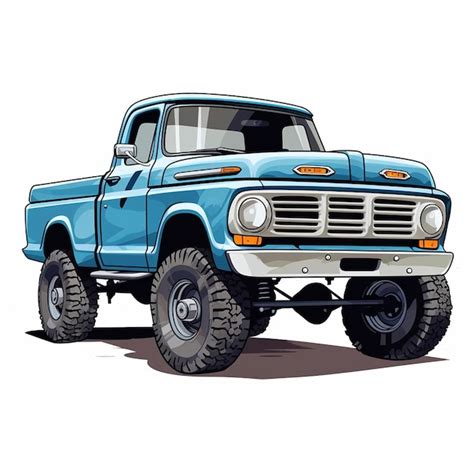 Premium Ai Image Old Truck On White Classic Simplicity