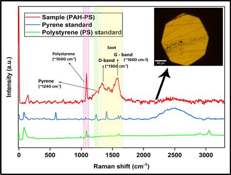 Raman Spectrum Of Pah Pyrene Bound Ps Polystyrene Microplastic Mp Download Scientific