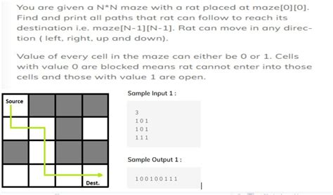 Solved You Are Given A Nn Maze With A Rat Placed At