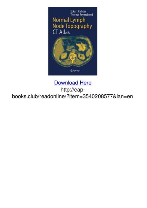 Pdf Normal Lymph Node Topography Free Read Ebook Cadadia Esdierente