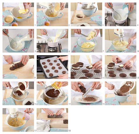 cocoa cookies with butter cream step … license image 13531778