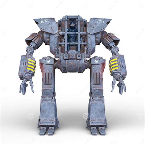 3d Rendering Of A Person Carrier Robot Stock Illustration