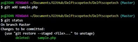 How To Stage Deleted Files In Git Delft Stack