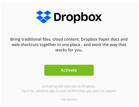 dropbox integration — asset map