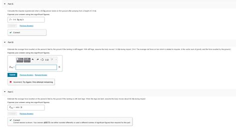 Solved Calculate The Impulse Experienced When A 68 Kg Person Chegg Com