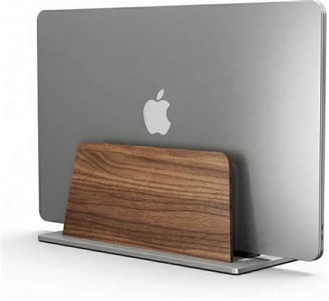 Muso Wood Vertical Laptop Stand Single Slot Wooden Laptop