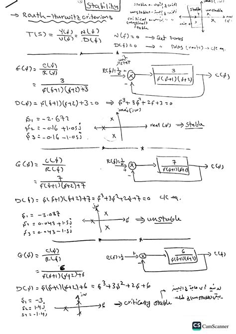 SOLUTION Stability Routh Table Studypool