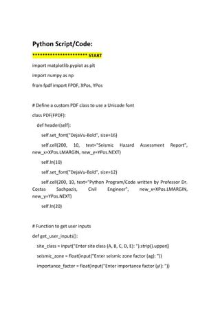 Seismic Hazard Assessment Software In Python By Prof Dr Costas Sachpazis Pdf